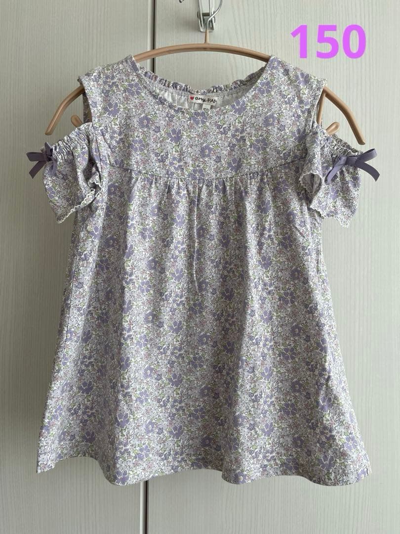 anyFAM オンオフショルダー 2wayTシャツ 花柄150 - メルカリ
