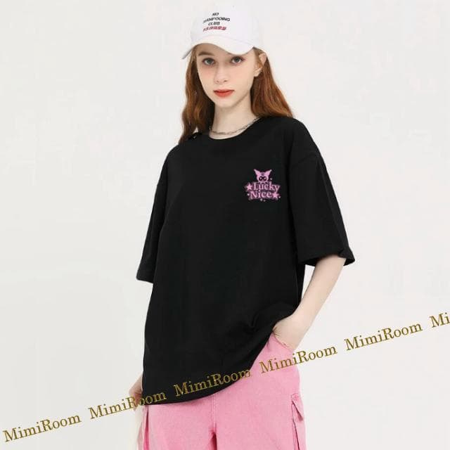 3L4L(5L)】小悪魔＆グラフィックロゴ コットンTシャツ/クロミ - メルカリ