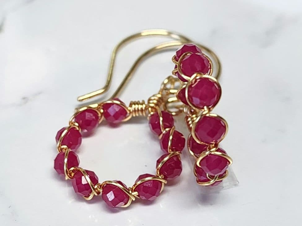 カットルビーリングピアス14kgf by メルカリ