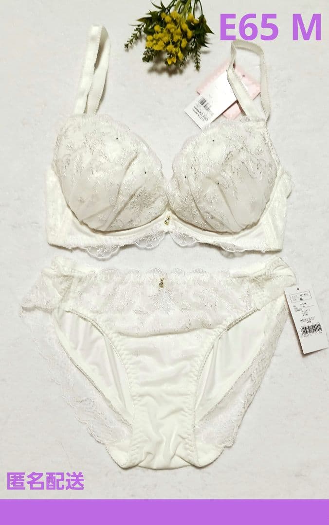 新品未使用 チュチュアンナ ホワイトレースブラジャーショーツセット E65 M - メルカリ