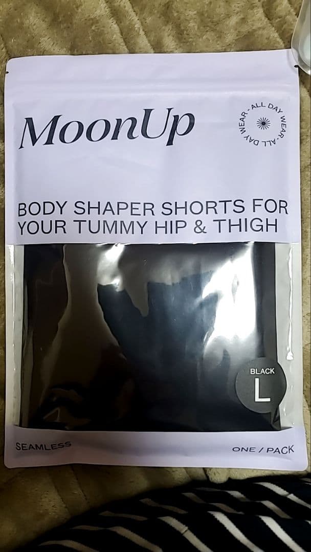 MoonUp ボディシェイパーショーツ ブラック L - メルカリ