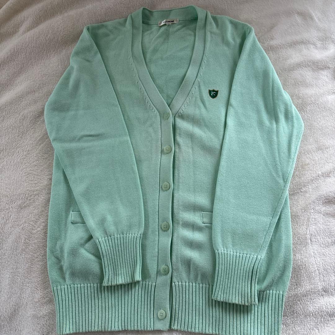 女子学生Vネックカーディガンar CONOMI ミントグリーン - メルカリ