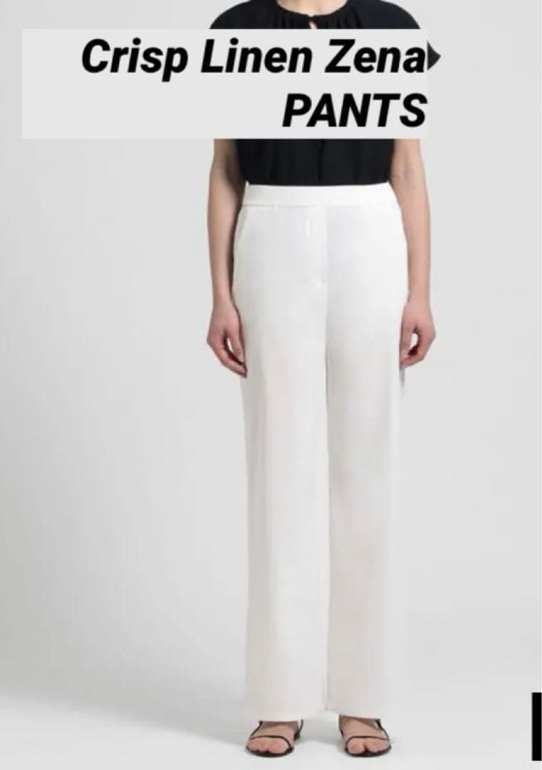 セオリーリュクス ホワイト リネンワイドパンツ Crisp Linen Zena - メルカリ