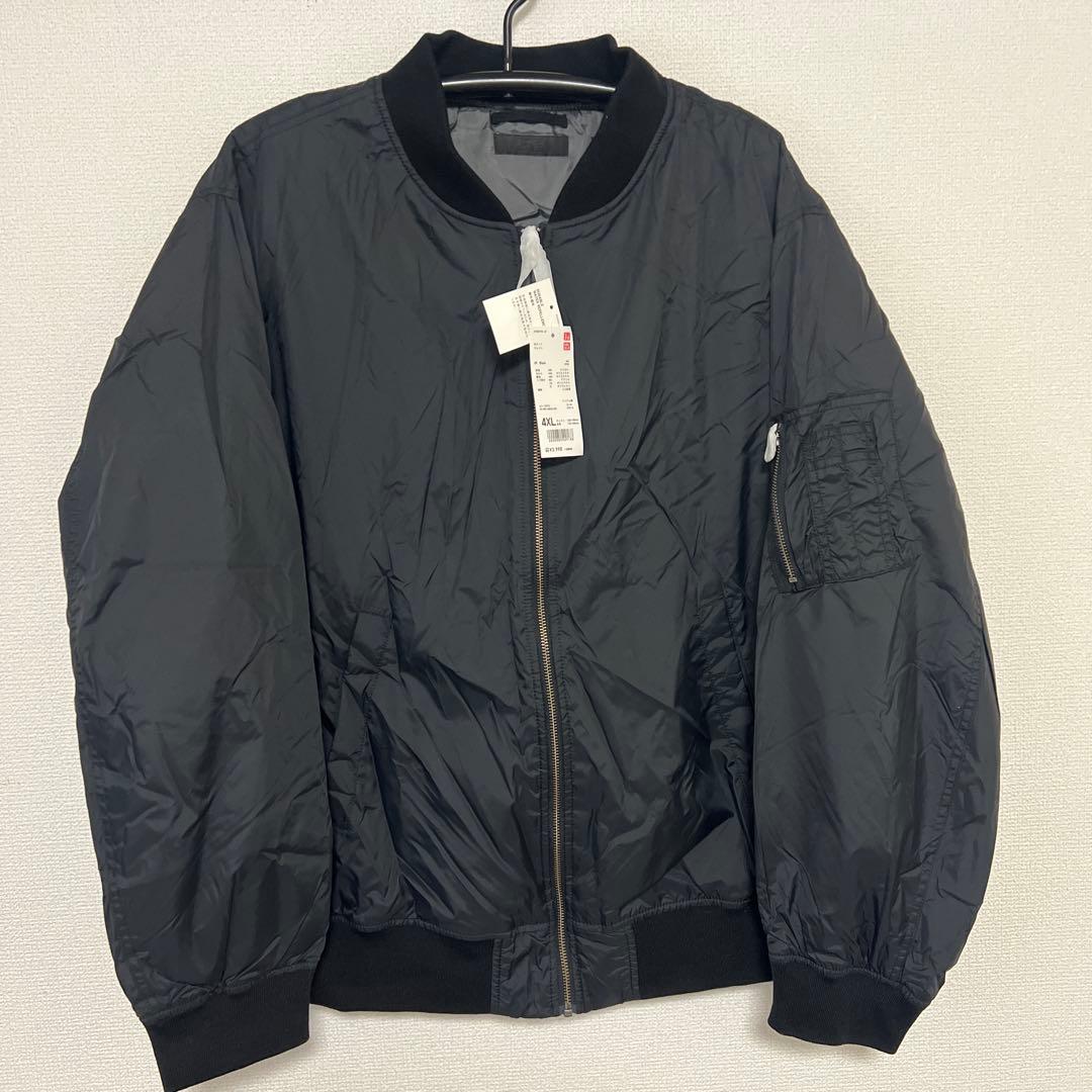 新品タグ付 ユニクロ MA-1ブルゾン（4XL） ブラック - メルカリ