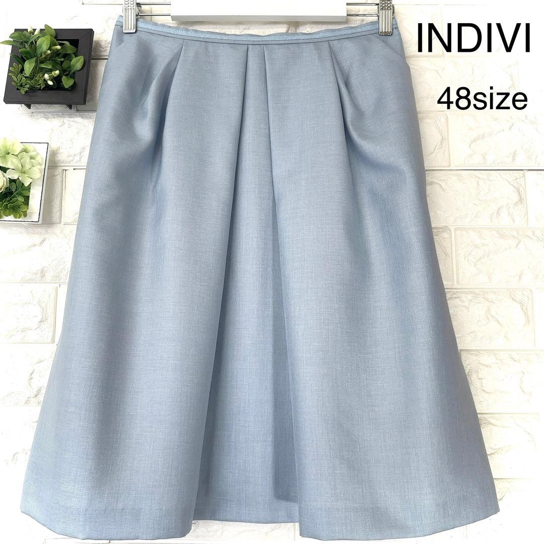 INDIVIスカート 48サイズ 未着用品 大きいサイズ インディヴィ - メルカリ