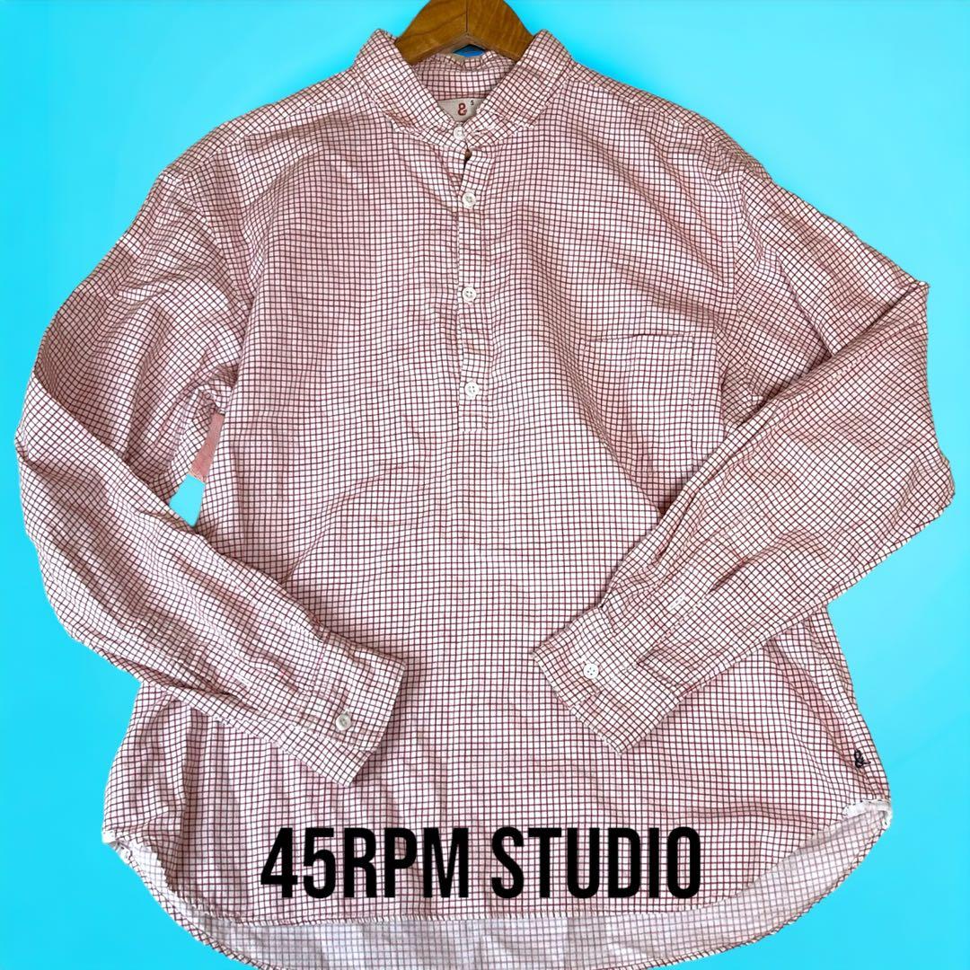 テディ 様専用45rpm studio ギンガムチェックプルオーバーシャツ XL - メルカリ