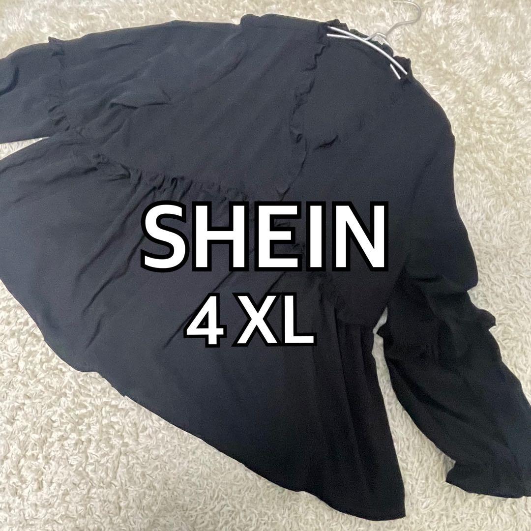 SHEIN トップス ブラウス 黒 4XL - メルカリ