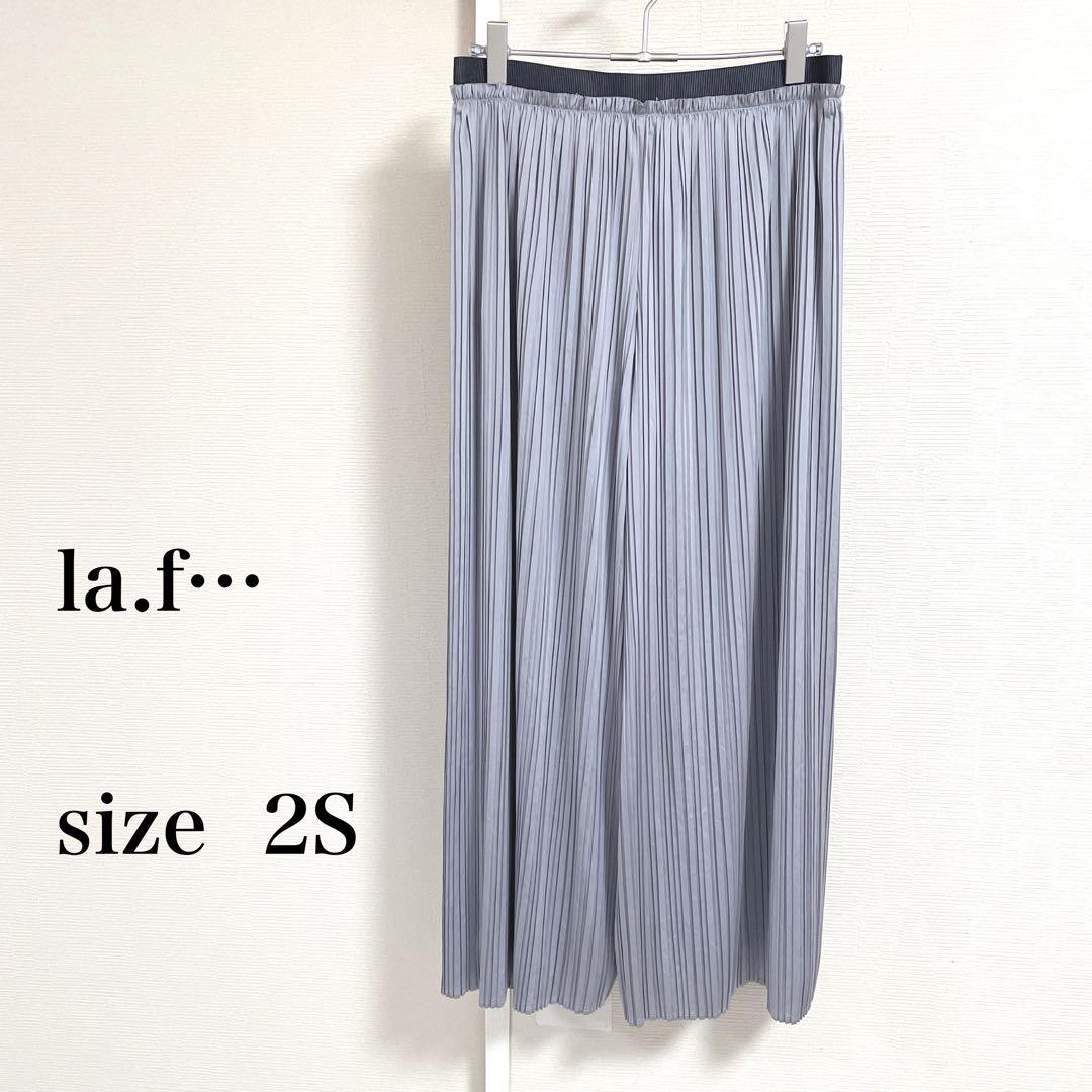 la.f... ラエフ薄紫プリーツ ロングキュロットウエストゴム2S(M) - メルカリ