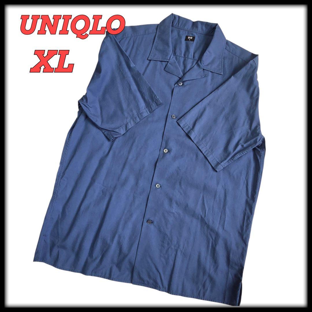 UNIQLO XL カラーオープンシャツ メンズ ブルー - メルカリ