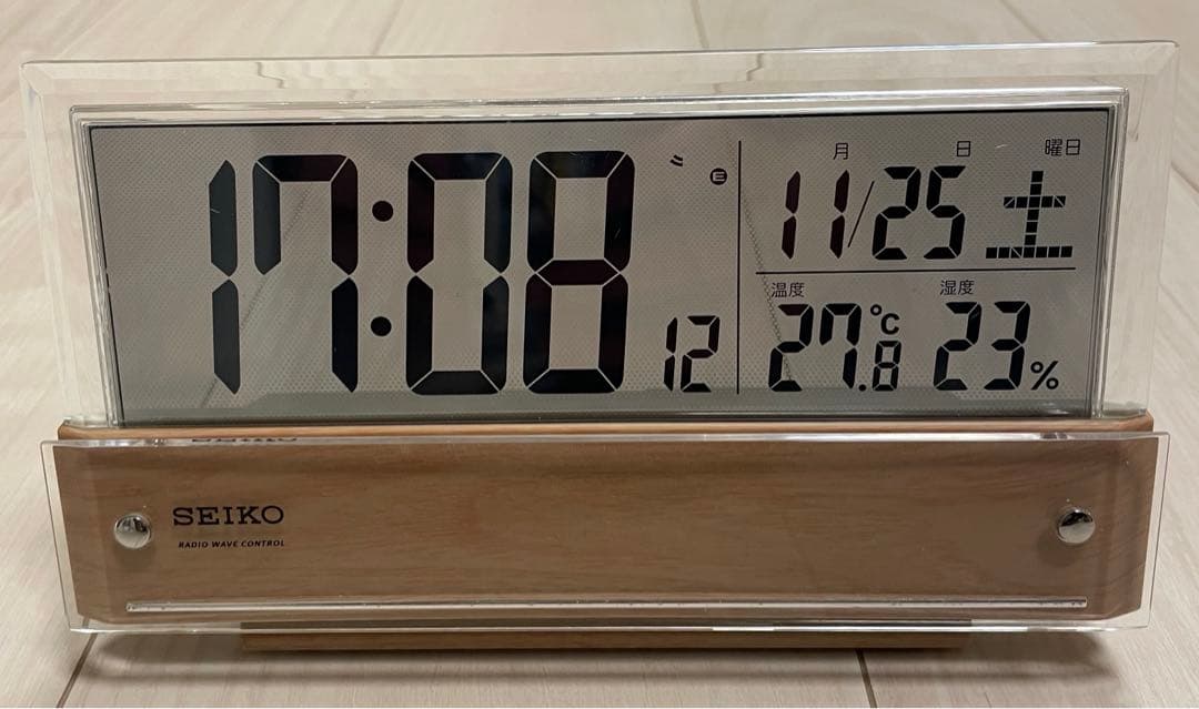 セイコークロック SQ782B 電波デジタル時計 SEIKO by メルカリ