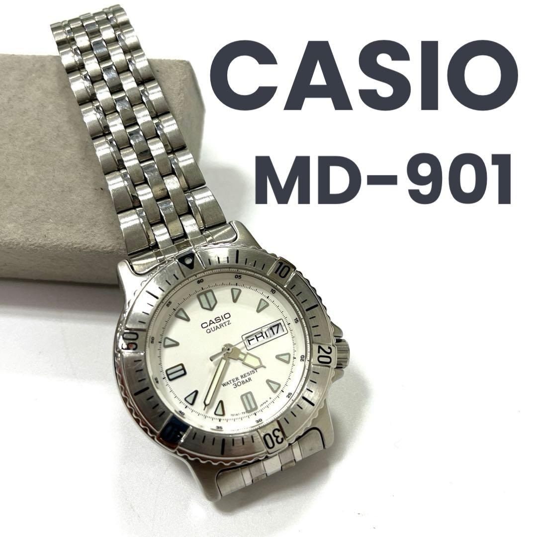 【電池新品交換済】CASIO MD-901 カシオ メンズウォッチ 30BAR - メルカリ