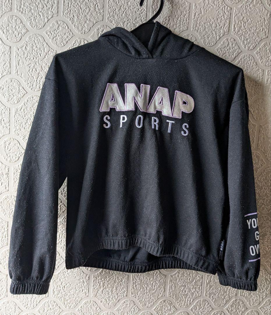 ANAP SPORTS パーカー 黒 - メルカリ