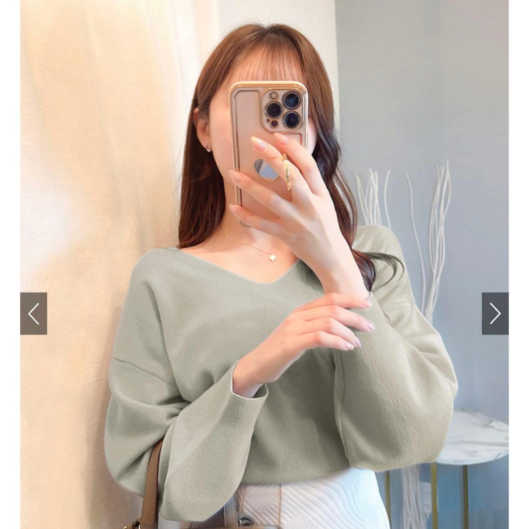 新品未使用タグ付き GRL Vネックニットトップス[rut308] - メルカリ