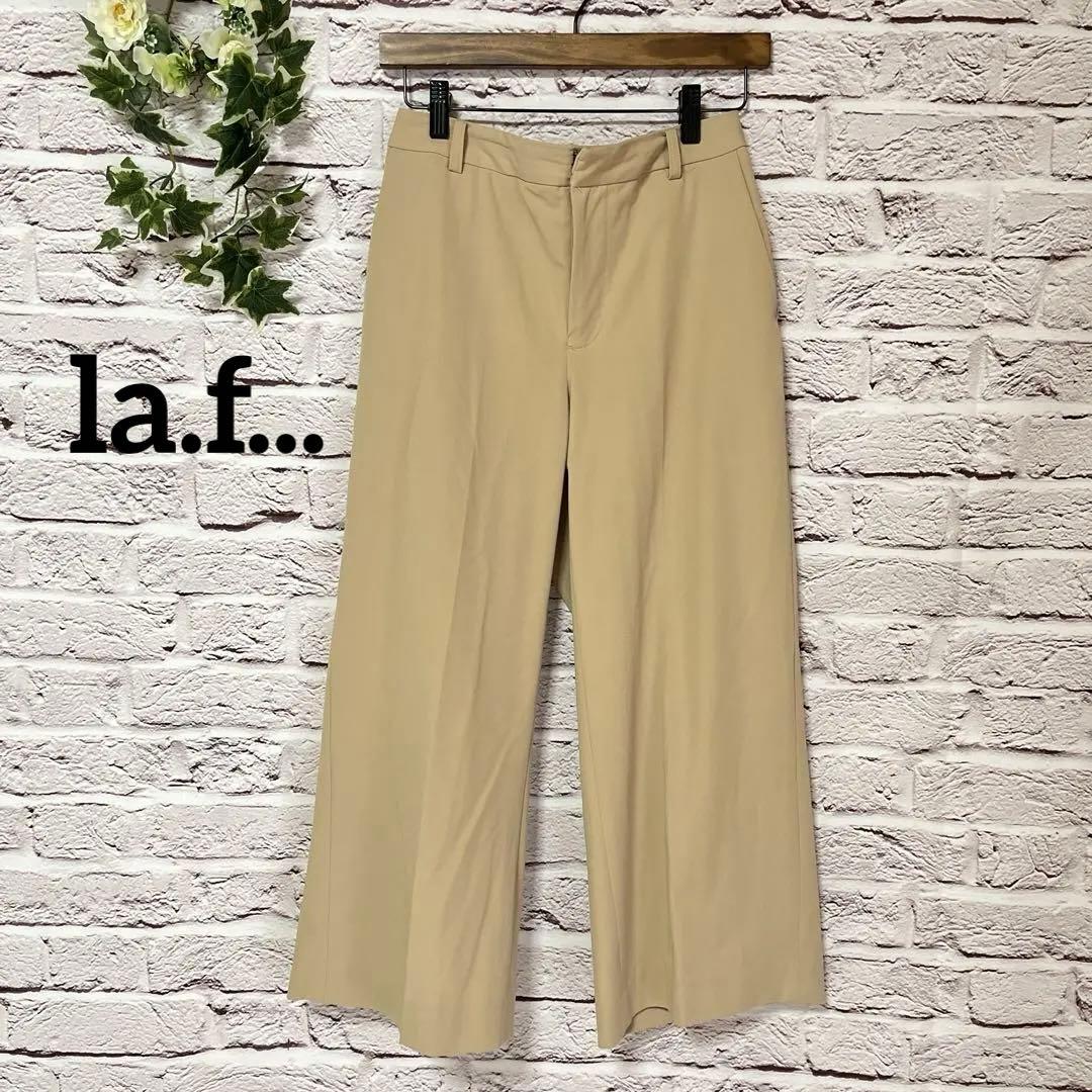 【la.f...】レディ ストレッチワイドパンツ 2S（M相当） ゆったり感 by メルカリ