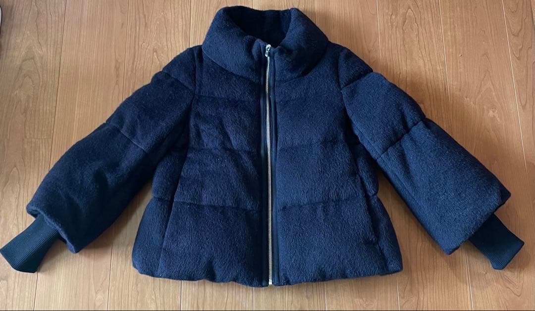 ANAYIアナイ♪ダウンジャケット アルパカシャギーダウンコート ネイビー 36 - メルカリ