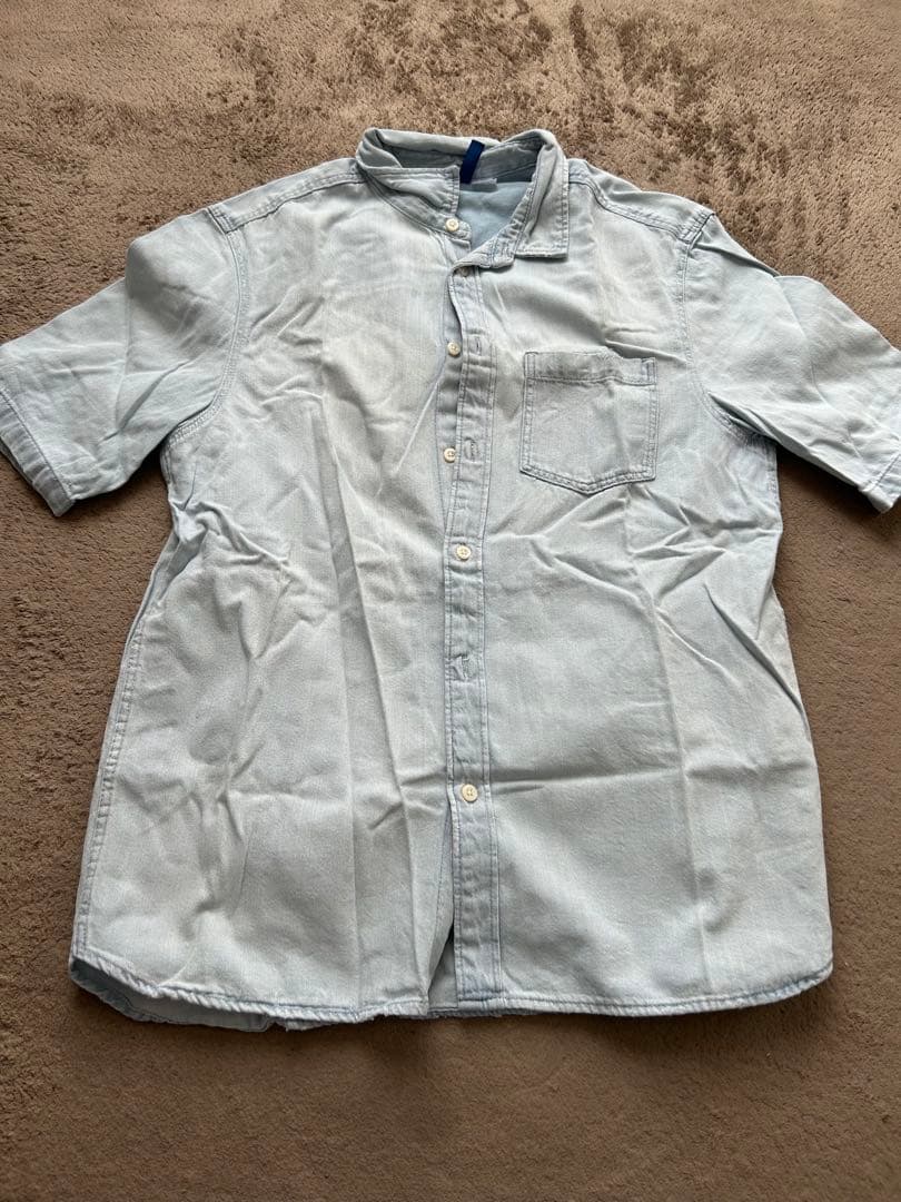 H&M DIVIDED 半袖デニムシャツ EUR M メンズ - メルカリ