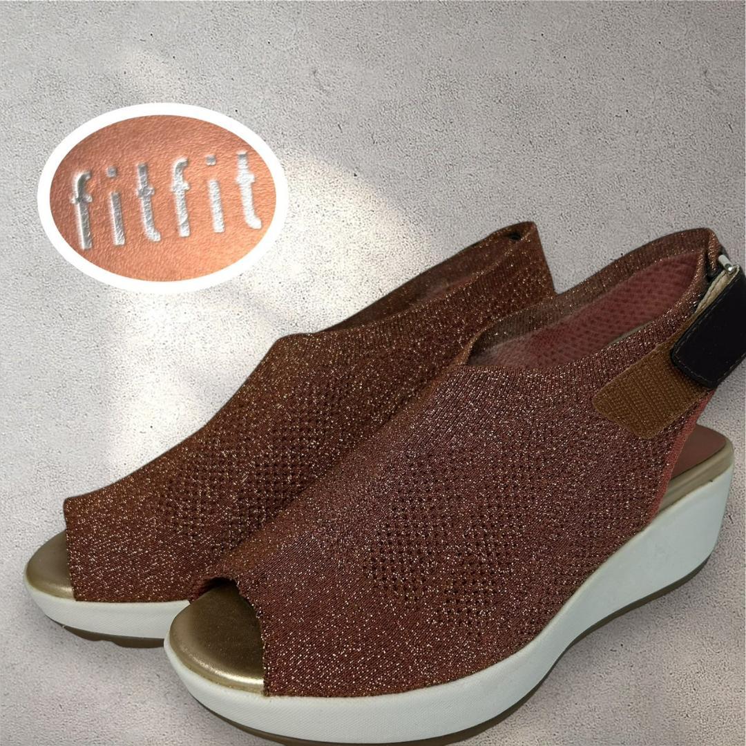 fitfit 厚底ニットサンダル コンフォートシューズ 外反母趾 22.0cm - メルカリ