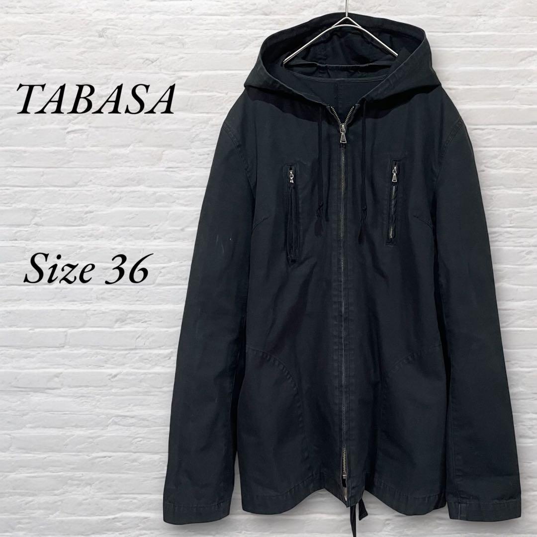 TABASA ブラック フード付きジャケット レースアップ 春 秋 サイズ36 - メルカリ