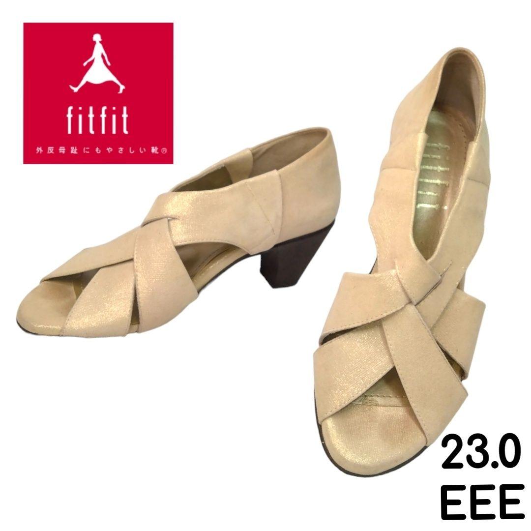 大人気☆ fitfit オープントゥクロス サンダル コンフォート 3E - メルカリ