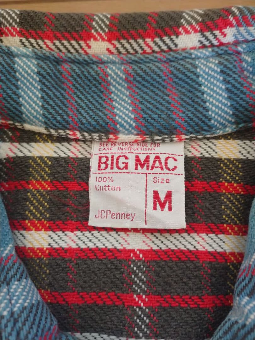 70s BIGMAC ビッグマック ネルシャツ 美品 - メルカリ