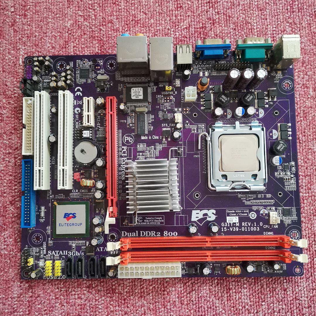 マザーボード G31T-M ECS CPU Intel Core2 インテル by メルカリ