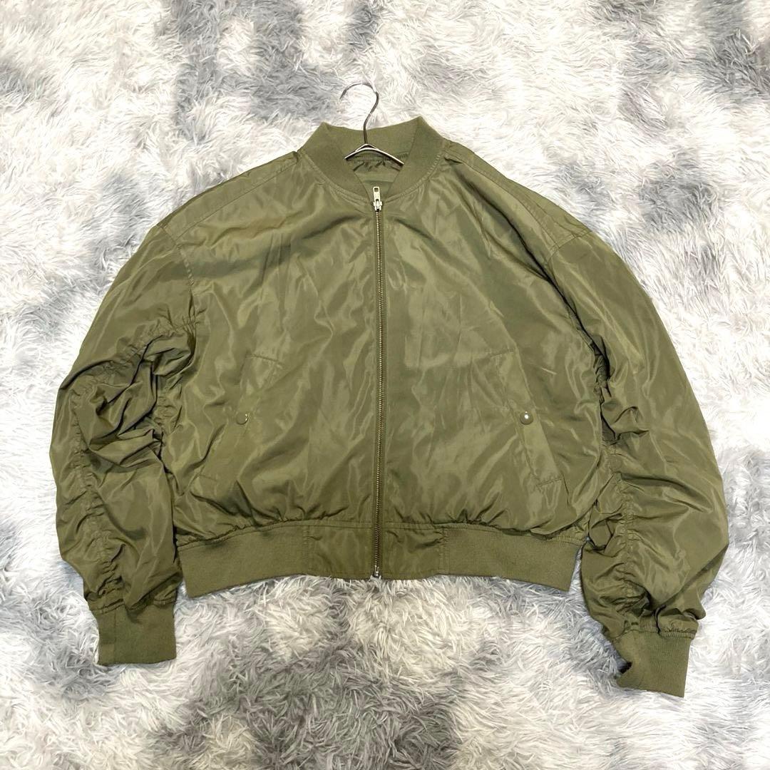 GU MA1 ブルゾン green ジャケット Mサイズ レディース - メルカリ