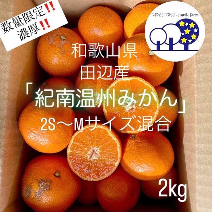 ⑤和歌山県田辺産「紀南温州みかん」家庭用訳あり2S～Mサイズ、2kg by メルカリ