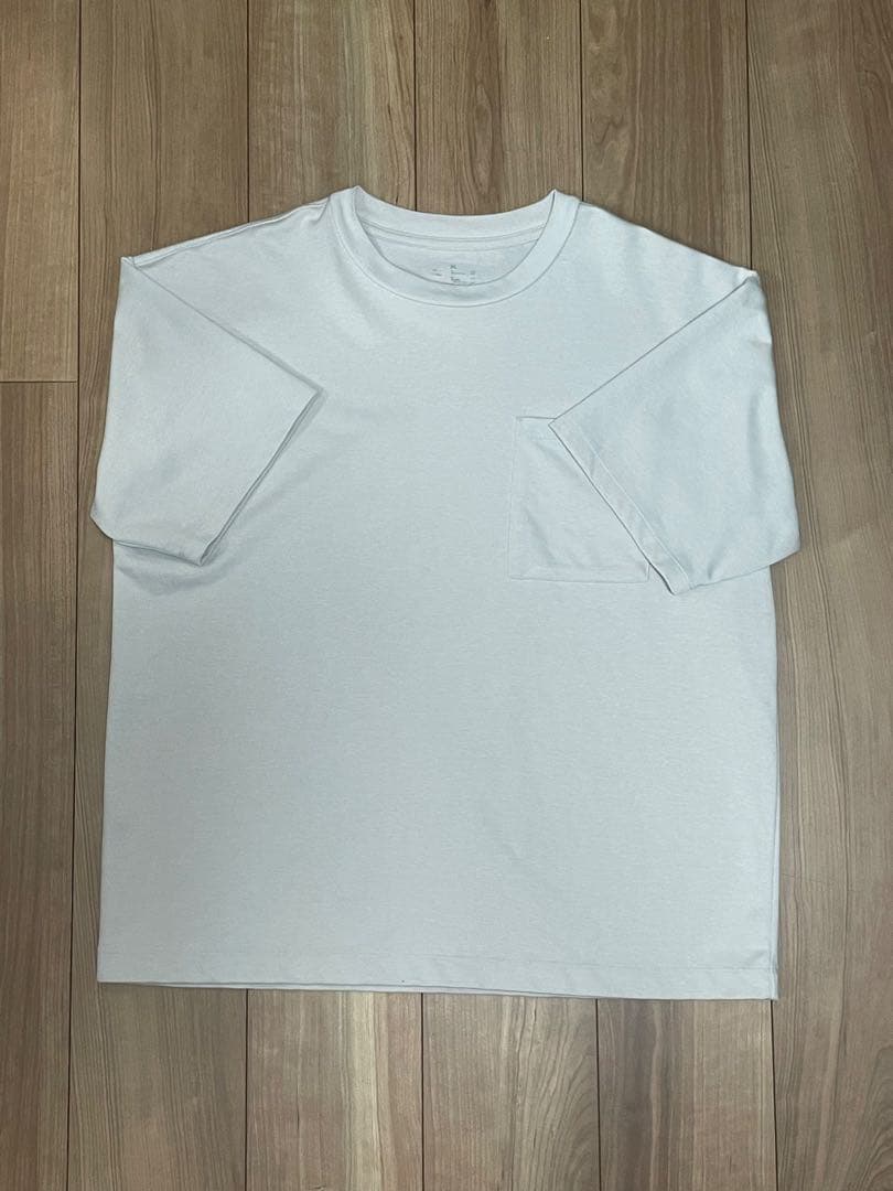 MUJI XL ライトグレー Tシャツ ポケット付き - メルカリ