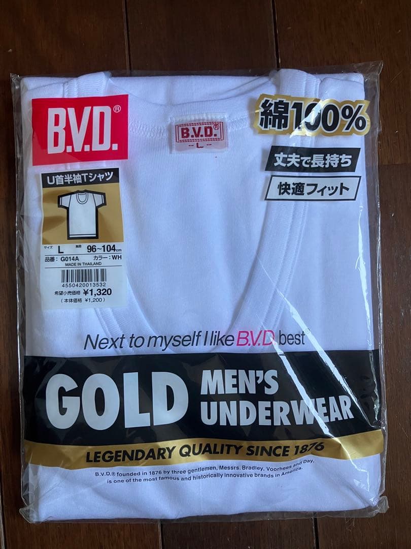 訳あり☆未使用品☆Lサイズ☆BVD ビーブイディー U首半袖Tシャツ by メルカリ