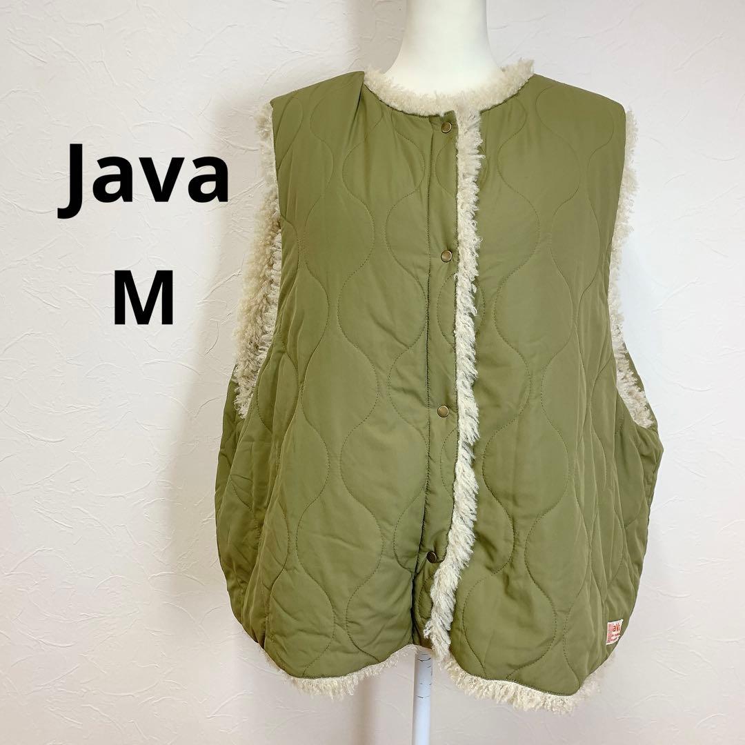 美品 Java 2WAY中綿キルティングxファーリバーシブルベスト M - メルカリ