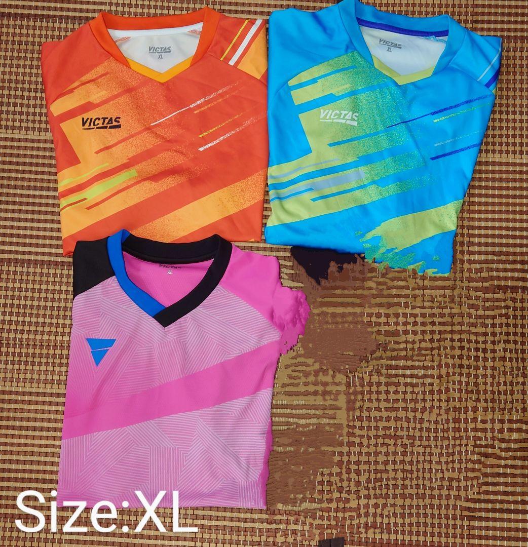 VICTAS ゲームシャツ3着 サイズXL おまけ付き - メルカリ
