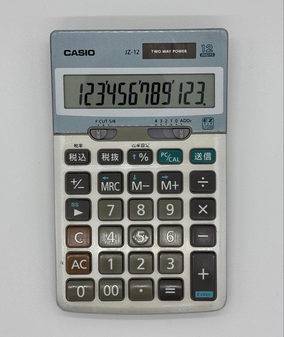 R*u様 CASIO JZ-12 テンキー電卓 汚れ、傷、破損個所あり - メルカリ