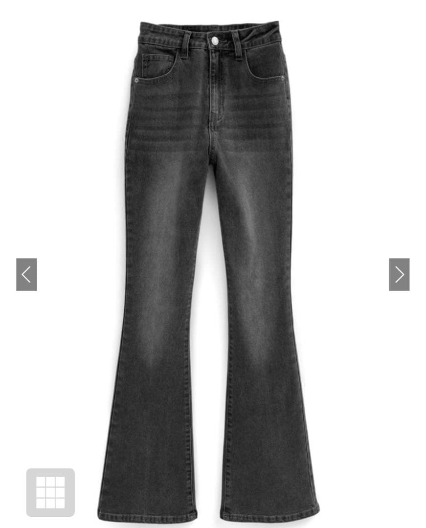 GRL セミフレアデニムパンツ [cu508]ブラック - メルカリ