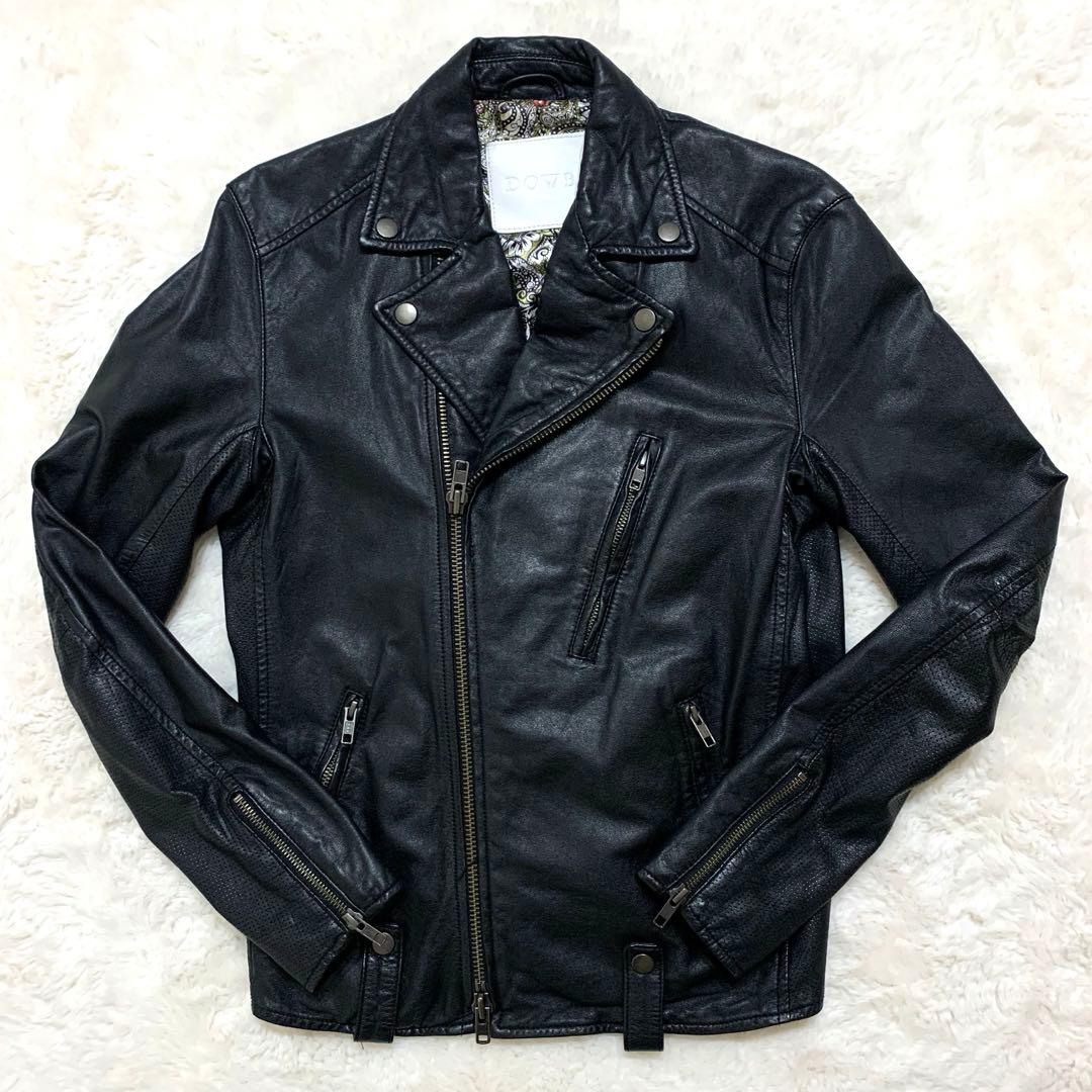 DOWBL ラムレザー ダブルライダースジャケット 裏地42 - メルカリ