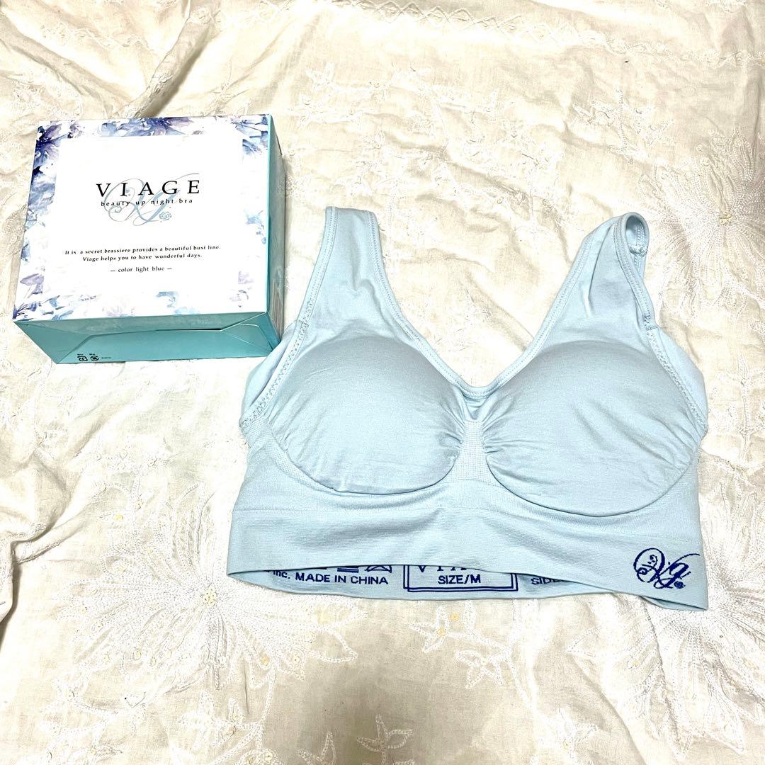 VIAGE ナイトブラ ライトブルー M - メルカリ