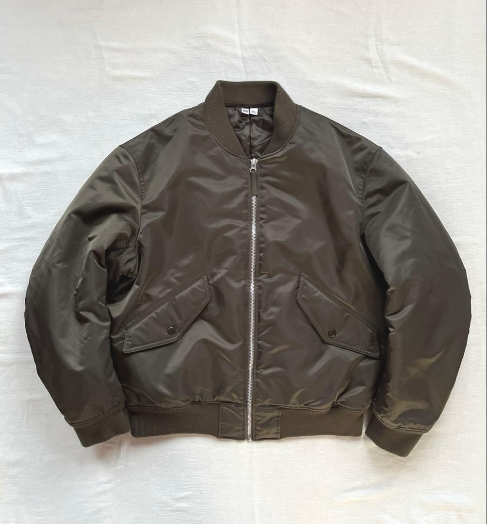UNIQLO U フライトジャケット MA-1 L カーキ - メルカリ