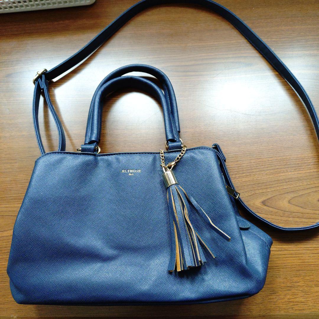 ALTROSE ネイビー ハンドバッグ 2way - メルカリ