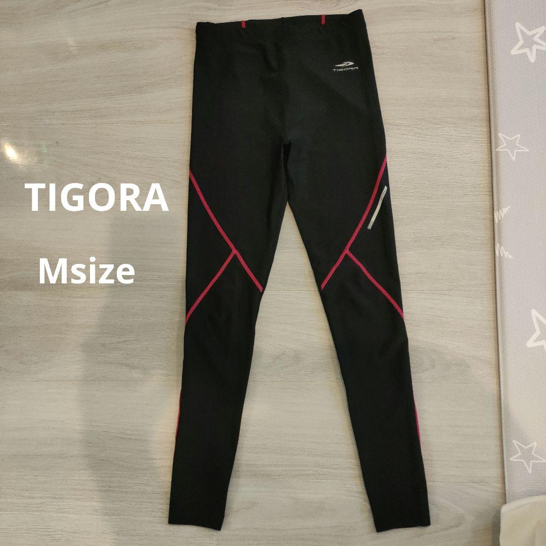 TIGORA ランニングタイツ Mサイズ 黒赤 - メルカリ