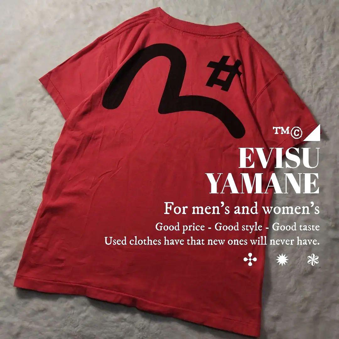 【希少レア】EVISU YAMANE カモメ ロゴ プリント Tシャツ 赤 黒 by メルカリ