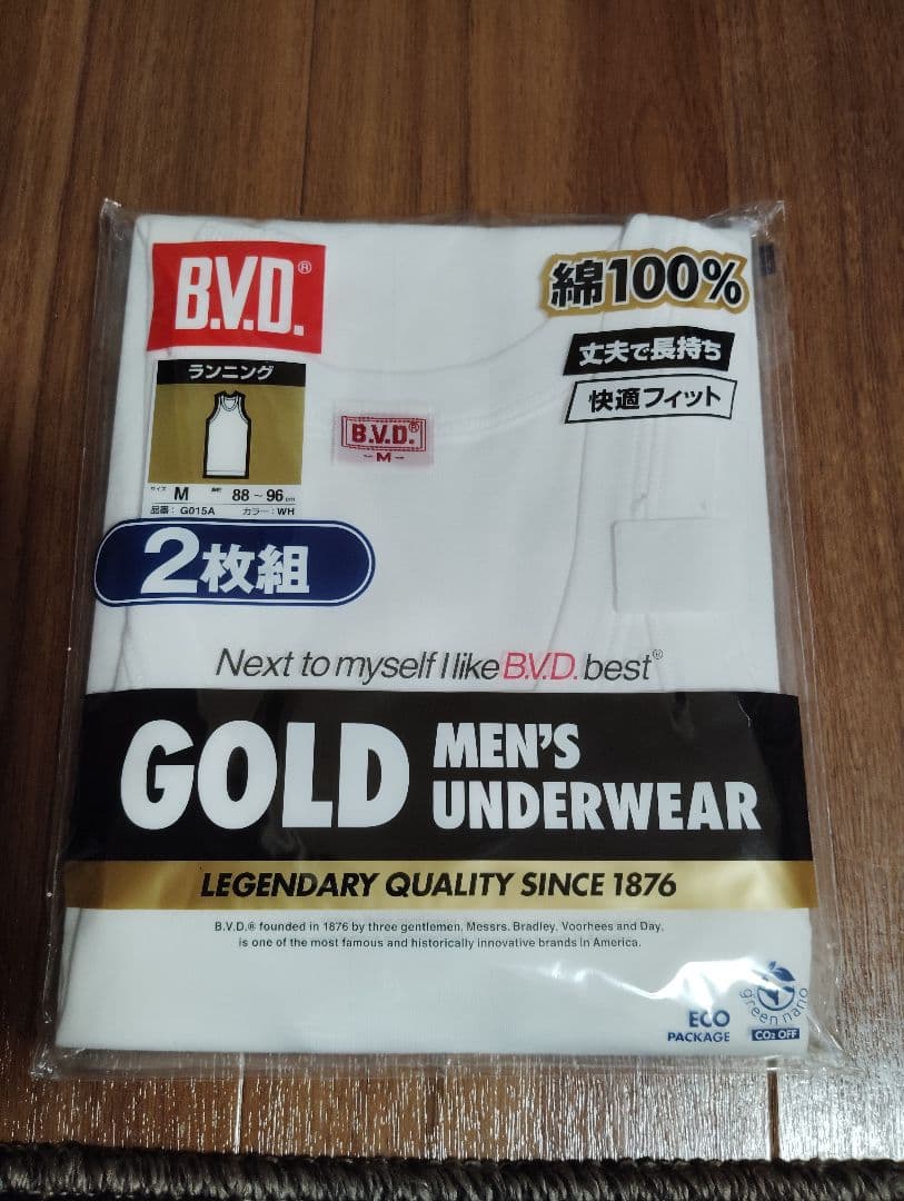 BVDランニングMサイズ綿100% ホワイト2枚組 - メルカリ