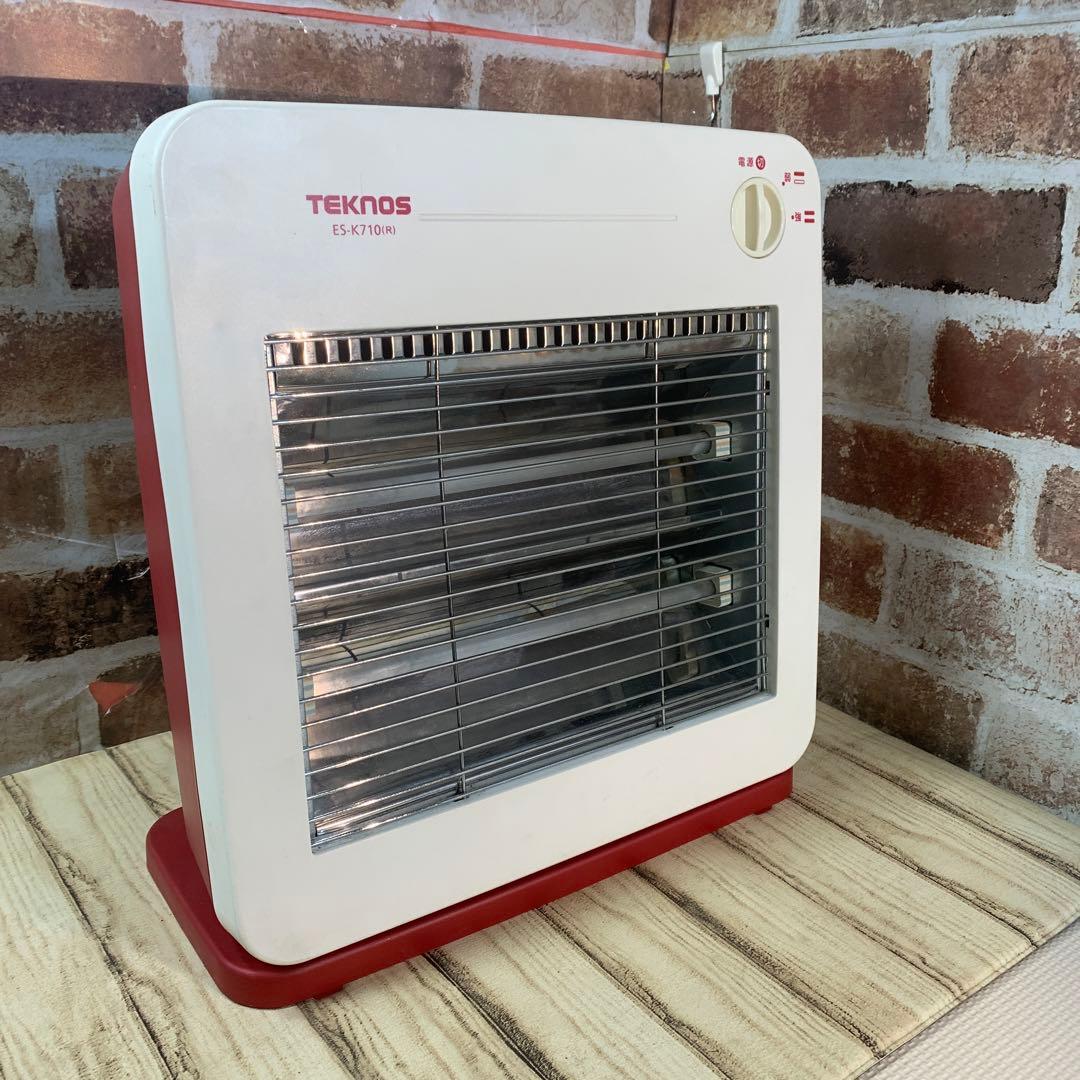 TEKNOS 薄型デザイン 温度2段階切替式 電気ストーブ ES-K710(R) - メルカリ