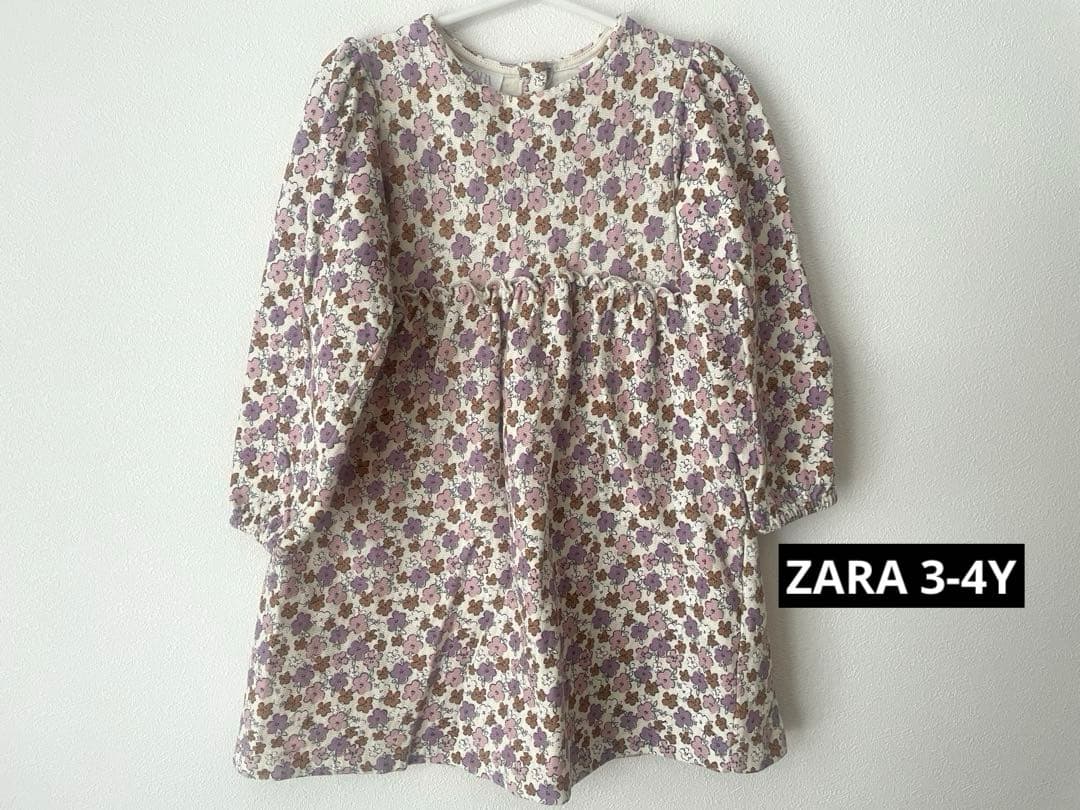 ZARAベビー 花柄ワンピース 3-4Y - メルカリ