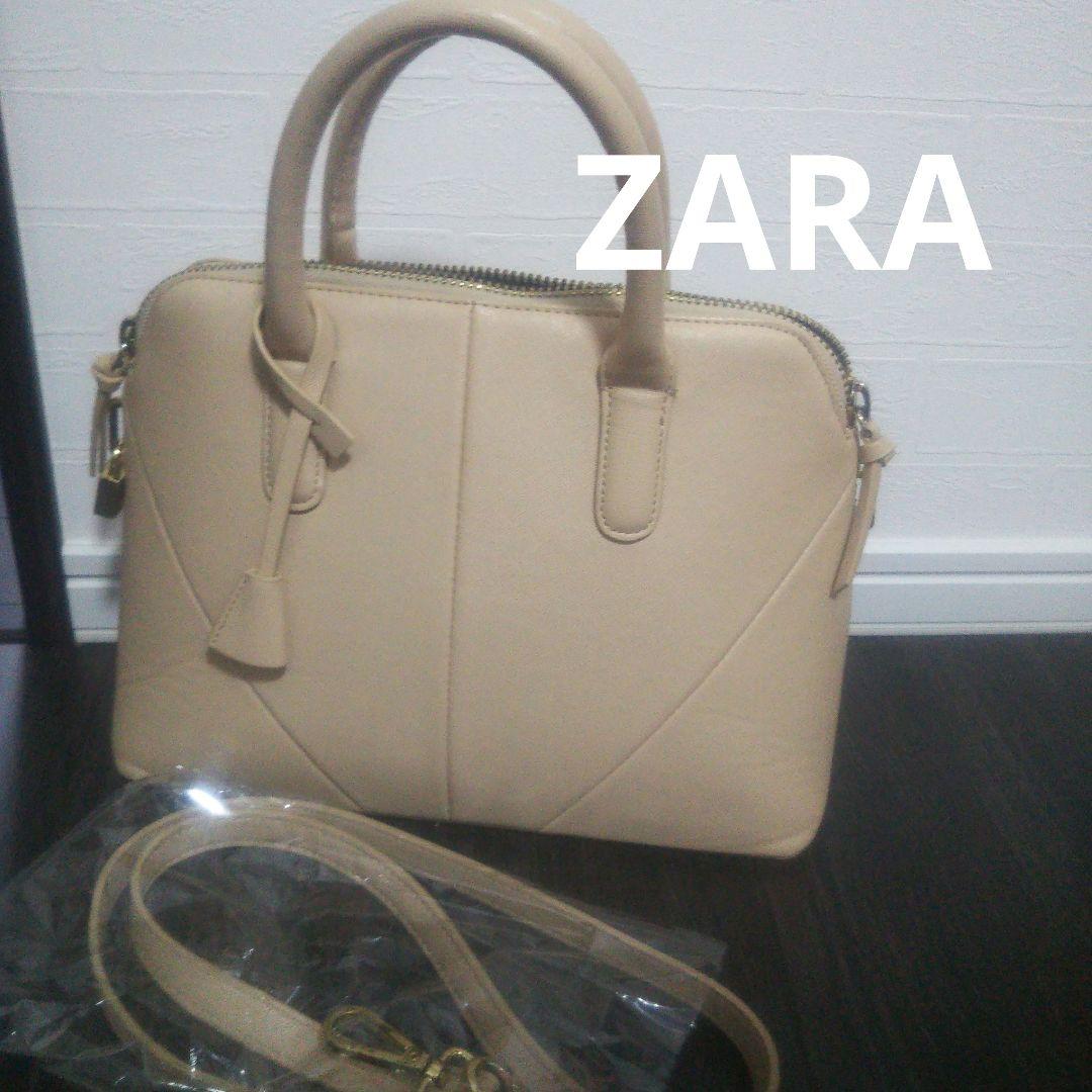 【中古】ZARA 2wayバッグ ベージュ - メルカリ