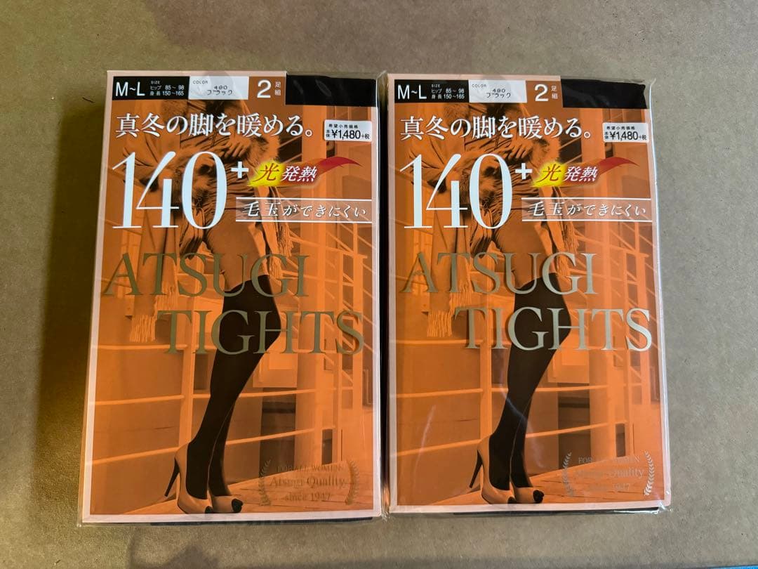 M-L(150~165cm) アツギタイツ 140デニール レディース2セット - メルカリ