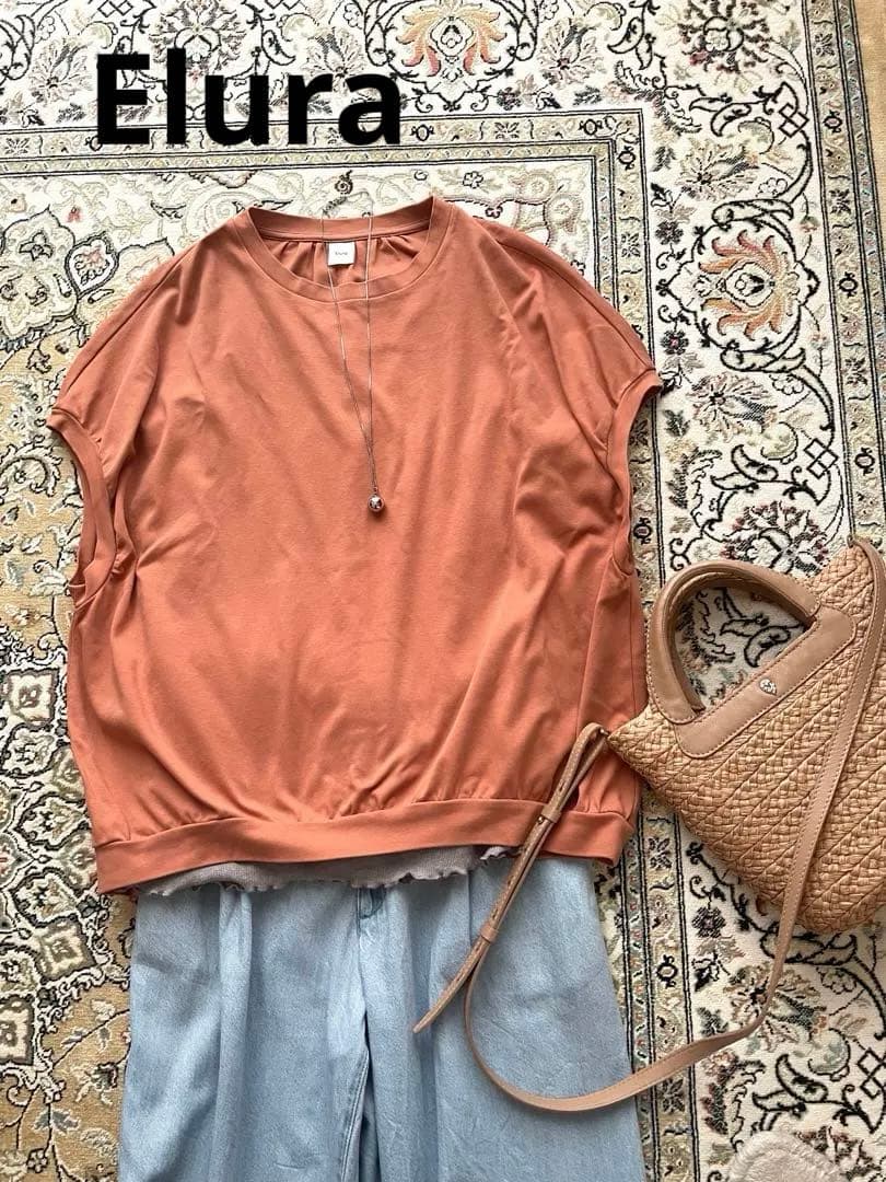 Elura カットソー コクーン テラコッタオレンジ ゆったりM by メルカリ