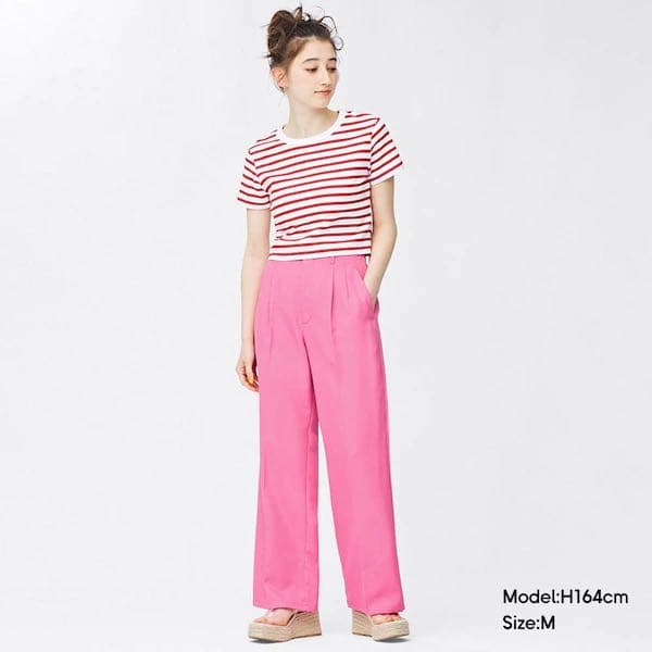 GU カラースラックス (丈標準69～73cm) ピンク - メルカリ