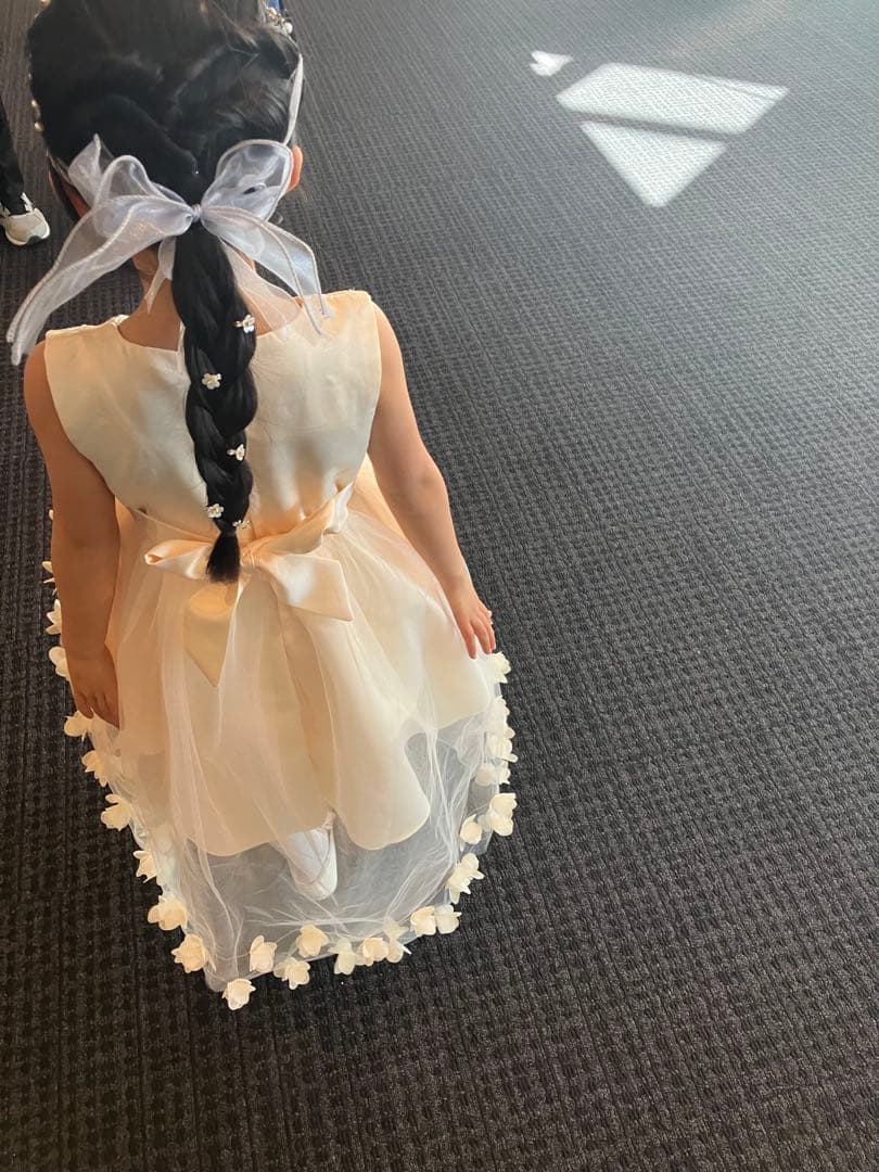 ドレス 110-116 6Y クリーム 発表会 ピアノ - メルカリ