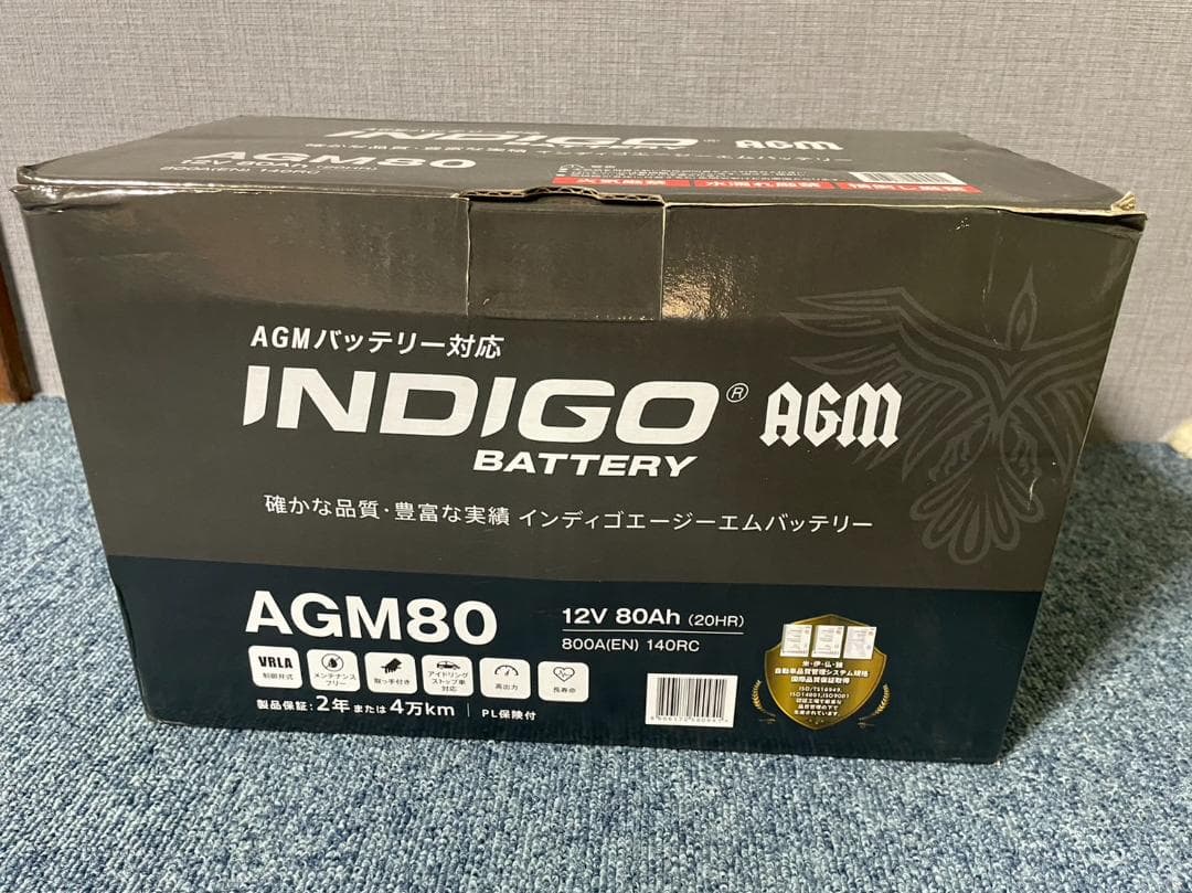 【新品】INDIGO AGM バッテリー AGM80 by メルカリ
