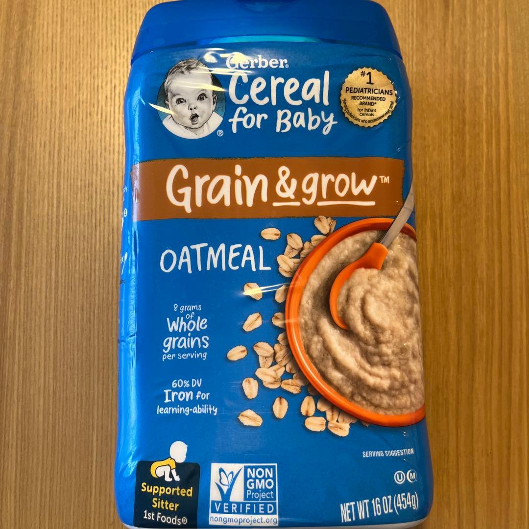 【新品未開封】Gerber Grain & grow Oatmeal 454g - メルカリ