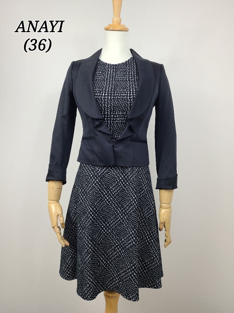 美品(36) anayi ストレッチワンピース - メルカリ